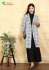 Gray Medium Ladies Casual Linen Blazer Chinese Costume , Cheongsam Style Split Design