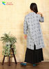 Gray Medium Ladies Casual Linen Blazer Chinese Costume , Cheongsam Style Split Design