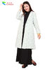 Mint Color Lapels Womens Linen Suits Clothing Knee Length Casual Long Blazer