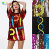 Oversize Womens Glitter Clothes / Women Sequin Party Dresses Hip Pop Style