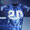 Blue Sequin Tee Shirt Dress Sorority Stage Performance Clothing Number 20