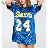 Number 24 Ladies Sequin Dress / Blue Adults Sequin Hip Hop Dance Costumes