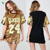 Number 24 Ladies Sequin Dress / Blue Adults Sequin Hip Hop Dance Costumes