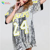 Number 24 Ladies Sequin Dress / Blue Adults Sequin Hip Hop Dance Costumes