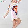 White Color Diamond Womens Sequin Clothing Jersey Mini T Shirt Dress