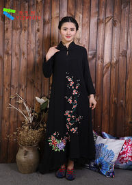 YIZHIQIU casual new style china embroidered cotton dress for women