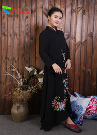 YIZHIQIU casual new style china embroidered cotton dress for women