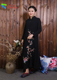YIZHIQIU casual new style china embroidered cotton dress for women