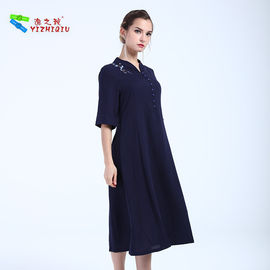 YIZHIQIU Cotton Material Summer Floral Cheongsam