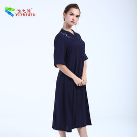 YIZHIQIU Cotton Material Summer Floral Cheongsam