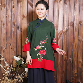 Fashion Style Ethnic Cheongsam Blouse Clothing For Party Or Daily Life