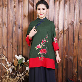 Fashion Style Ethnic Cheongsam Blouse Clothing For Party Or Daily Life