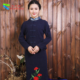 Washable Traditional Chinese Clothing Tang Suit With Blouse And Skirt Set
