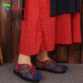 Breathable Chinese Dress Cheongsam Black And Red Color Custom L-3XL Size