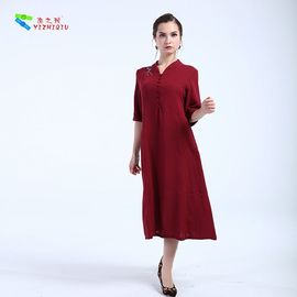 Floral V Collar Chinese Dress Cheongsam Embroidery Clothing For Spring