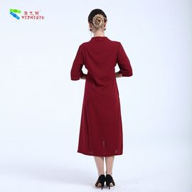 Floral V Collar Chinese Dress Cheongsam Embroidery Clothing For Spring