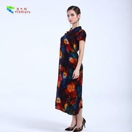 Modified Traditional Cheongsam Dress , Cotton One Piece Long Cheongsam Dress
