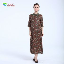 Medium Sleeve Chinese Dress Cheongsam Anti Wrinkle For Spring Summer Autumn