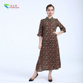 Medium Sleeve Chinese Dress Cheongsam Anti Wrinkle For Spring Summer Autumn