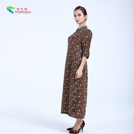 Medium Sleeve Chinese Dress Cheongsam Anti Wrinkle For Spring Summer Autumn