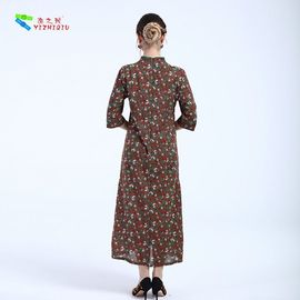 Medium Sleeve Chinese Dress Cheongsam Anti Wrinkle For Spring Summer Autumn