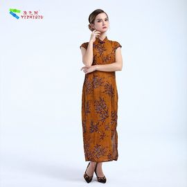 Modified Casual Chinese Long Dress Qipao , Sleeveless Cheongsam Dress