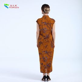 Modified Casual Chinese Long Dress Qipao , Sleeveless Cheongsam Dress
