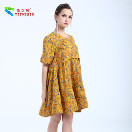 YIZHIQIU Chinese Style Design Midi Flower Dress