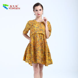 YIZHIQIU Chinese Style Design Midi Flower Dress