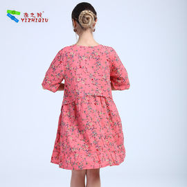 O Neck Casual Womens Midi Dress
