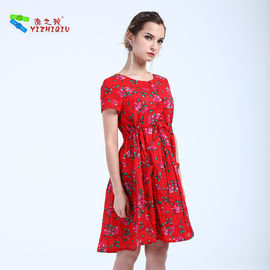 YIZHIQIU Female Printed Custom Pattern Short Dress
