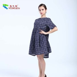 Soft Short Cotton Summer Dresses , Floral Cotton Dresses Fit And Flare Silhouette