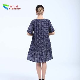 Soft Short Cotton Summer Dresses , Floral Cotton Dresses Fit And Flare Silhouette