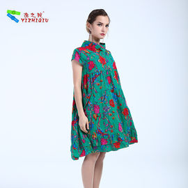 Knee Length Short Cotton Summer Dresses Chinese Ethnic Clothing Fashion Design