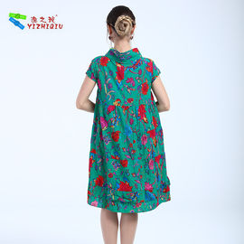 Knee Length Short Cotton Summer Dresses Chinese Ethnic Clothing Fashion Design