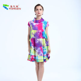 Vintage Pattern Print Short Cotton Summer Dresses Casual For Outdoor Beach