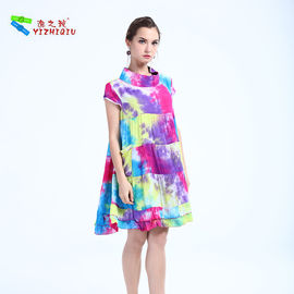Vintage Pattern Print Short Cotton Summer Dresses Casual For Outdoor Beach