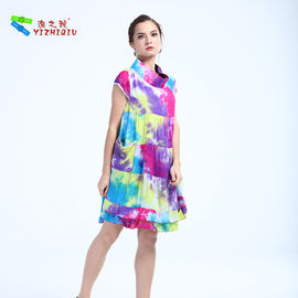 Vintage Pattern Print Short Cotton Summer Dresses Casual For Outdoor Beach