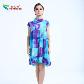 Natural Waistline Short Cotton Summer Dresses Ladies Trendy Floral Dresses