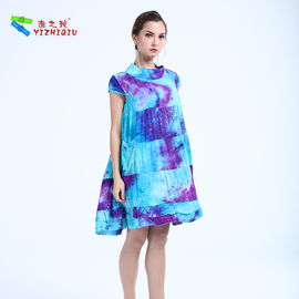 Natural Waistline Short Cotton Summer Dresses Ladies Trendy Floral Dresses