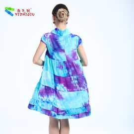 Natural Waistline Short Cotton Summer Dresses Ladies Trendy Floral Dresses