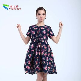 Custom Made Cotton Short Sleeve A Line Dress None Decoration For Tall Women