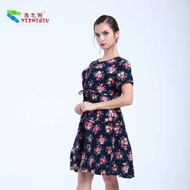 Custom Made Cotton Short Sleeve A Line Dress None Decoration For Tall Women