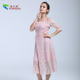 YIZHIQIU Latest Maxi High Waist Long Lace Dresses