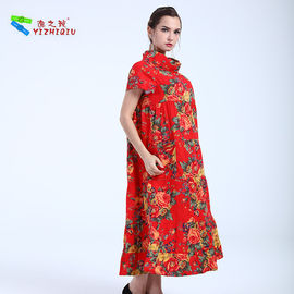 YIZHIQIU Wholesales Custom Floral Print Long Dress