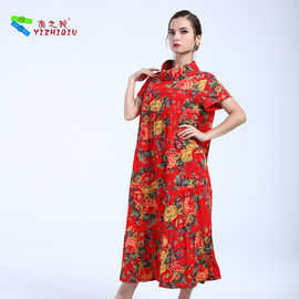 YIZHIQIU Wholesales Custom Floral Print Long Dress