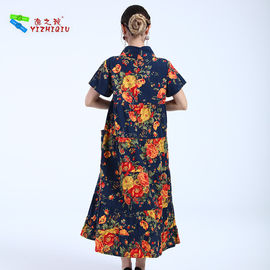 YIZHIQIU Custom Printed Embroidered Fabric Dress