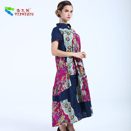 YIZHIQIU Cotton Printing Patterns Fashion Dress