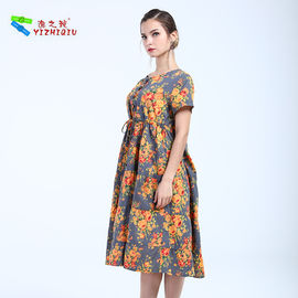 Oem Brand Change Cotton Summer Clothing Floral Cotton Dresses Natural Waistline