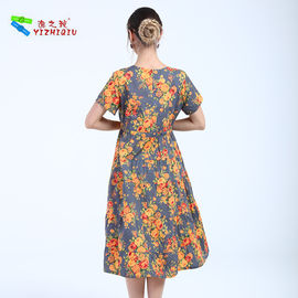 Oem Brand Change Cotton Summer Clothing Floral Cotton Dresses Natural Waistline